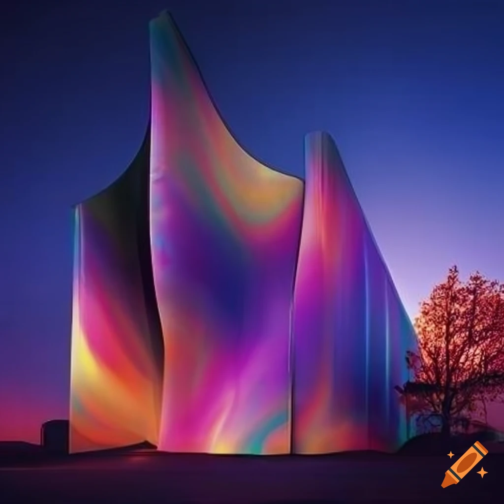 Image Of Bold Iridescent Architecture