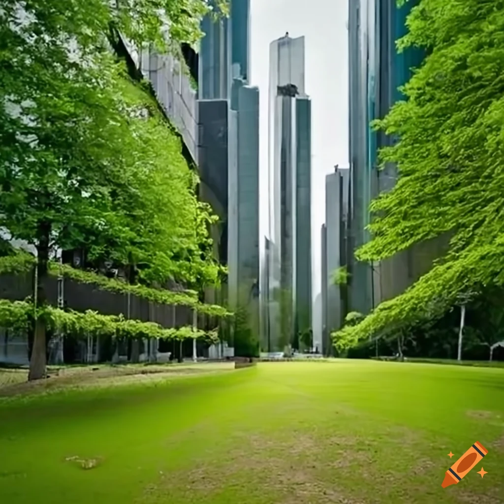 Image of a modern and green city