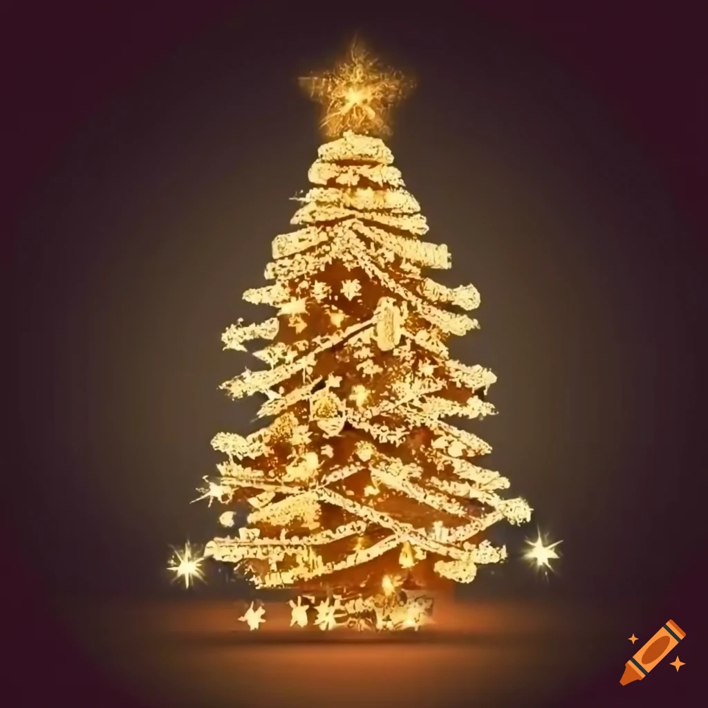 Creative christmas tree made of computer hardware on Craiyon