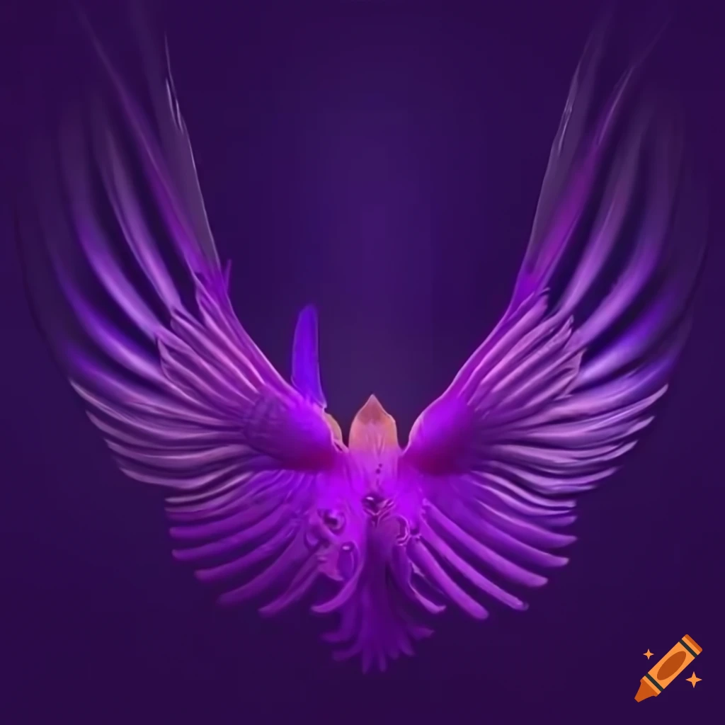 Purple wings abstract background