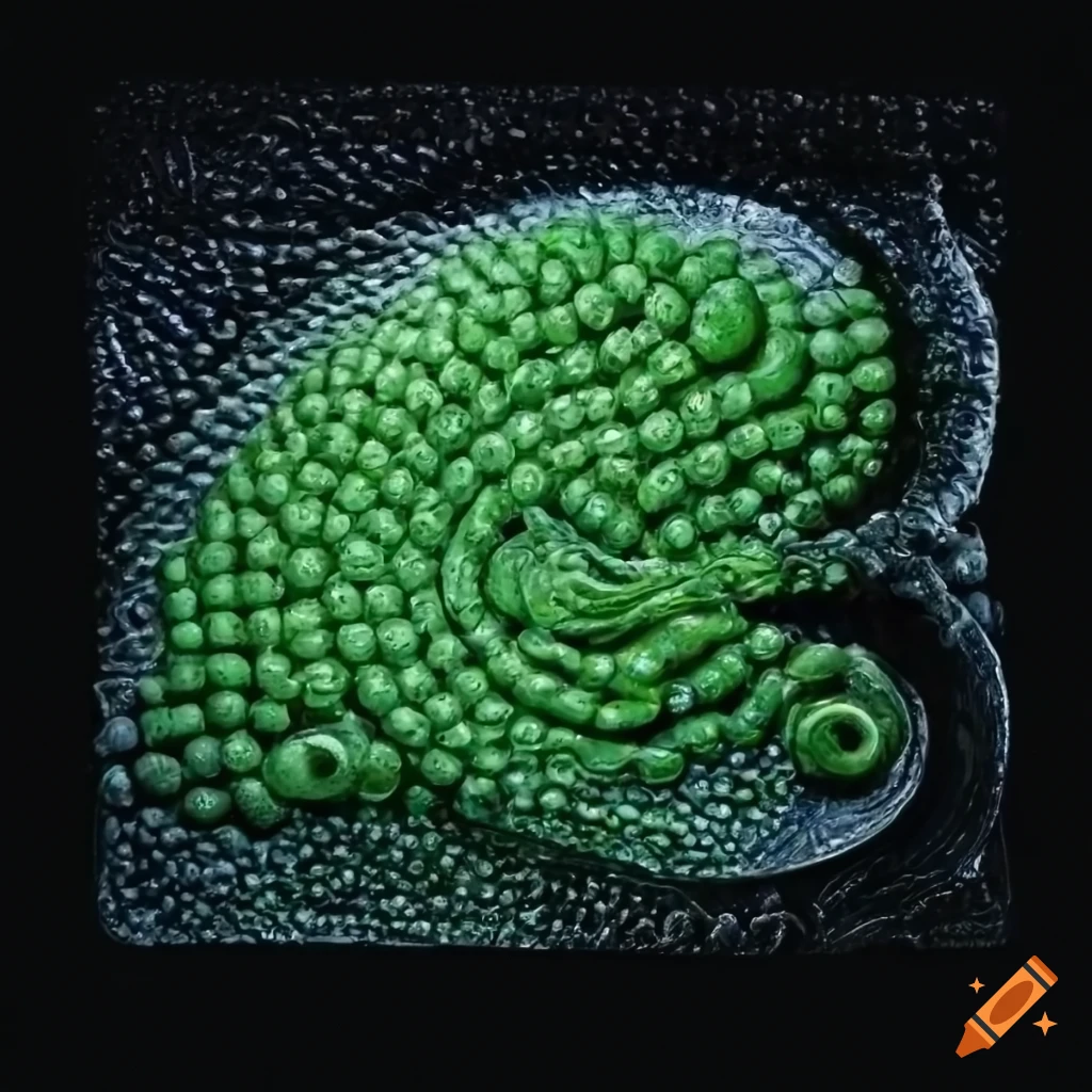 2d game art of a creepy alien in giger-inspired style on Craiyon