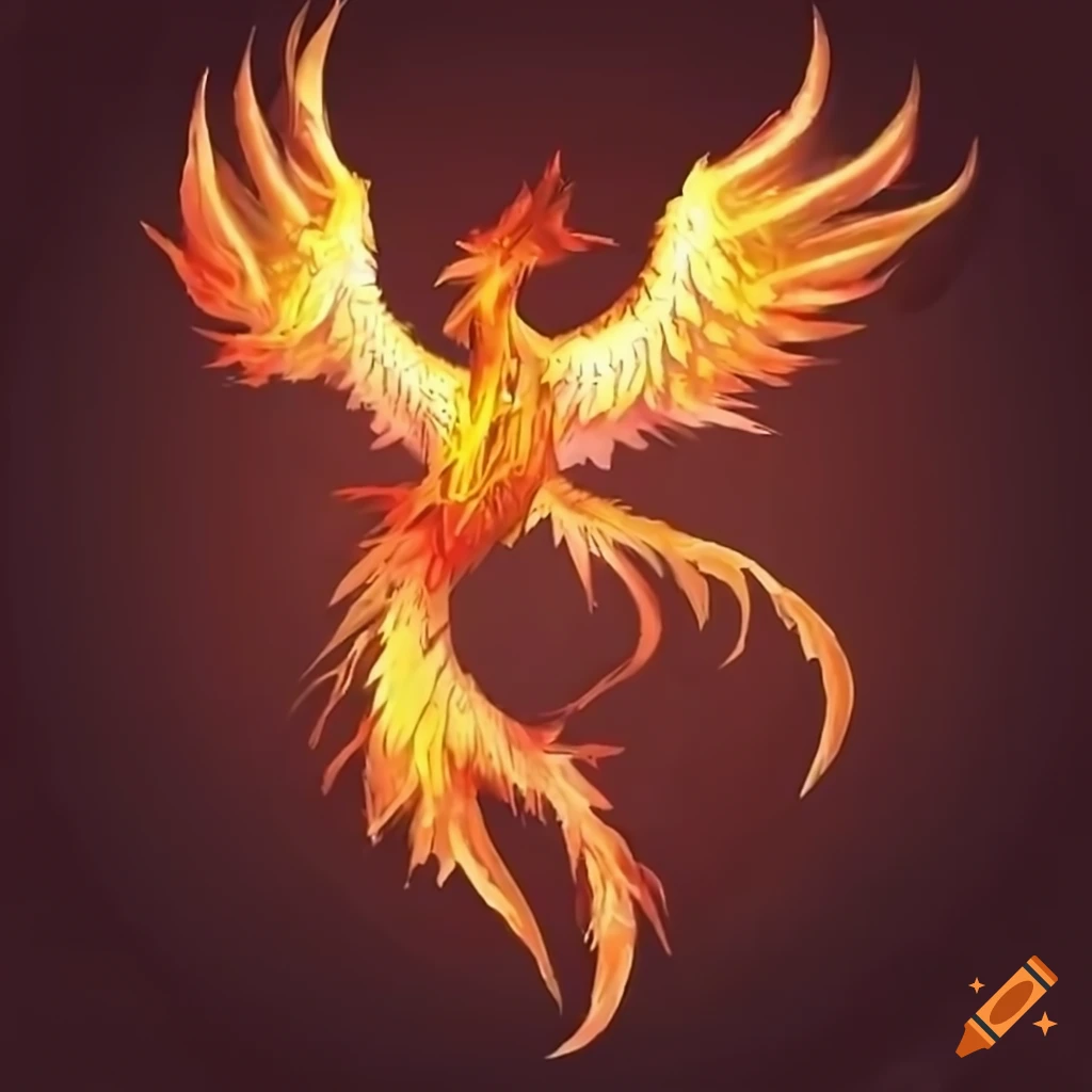 Burning Phoenix in World of Warcraft style on Craiyon