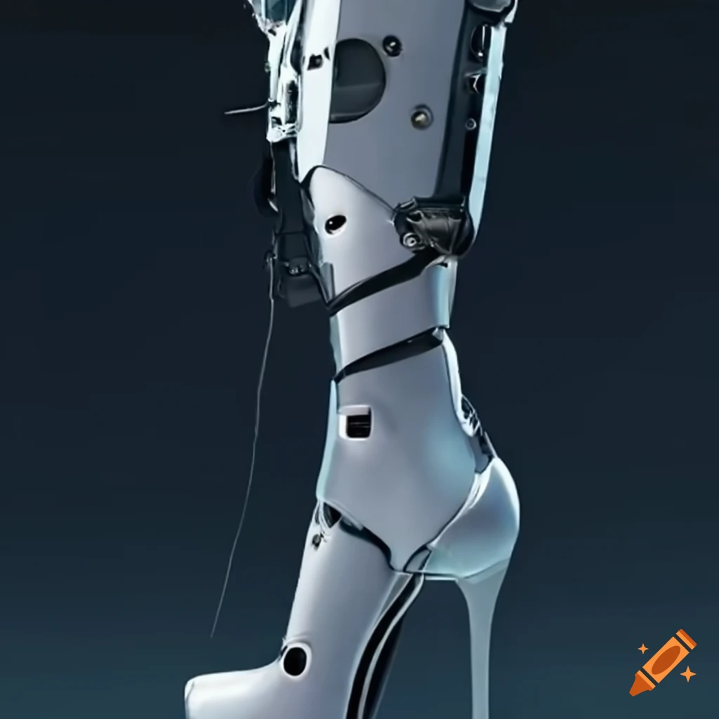 Futuristic cybernetic legs and shoes on Craiyon