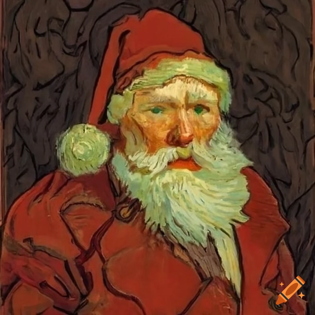 Van gogh's rendition of santa claus