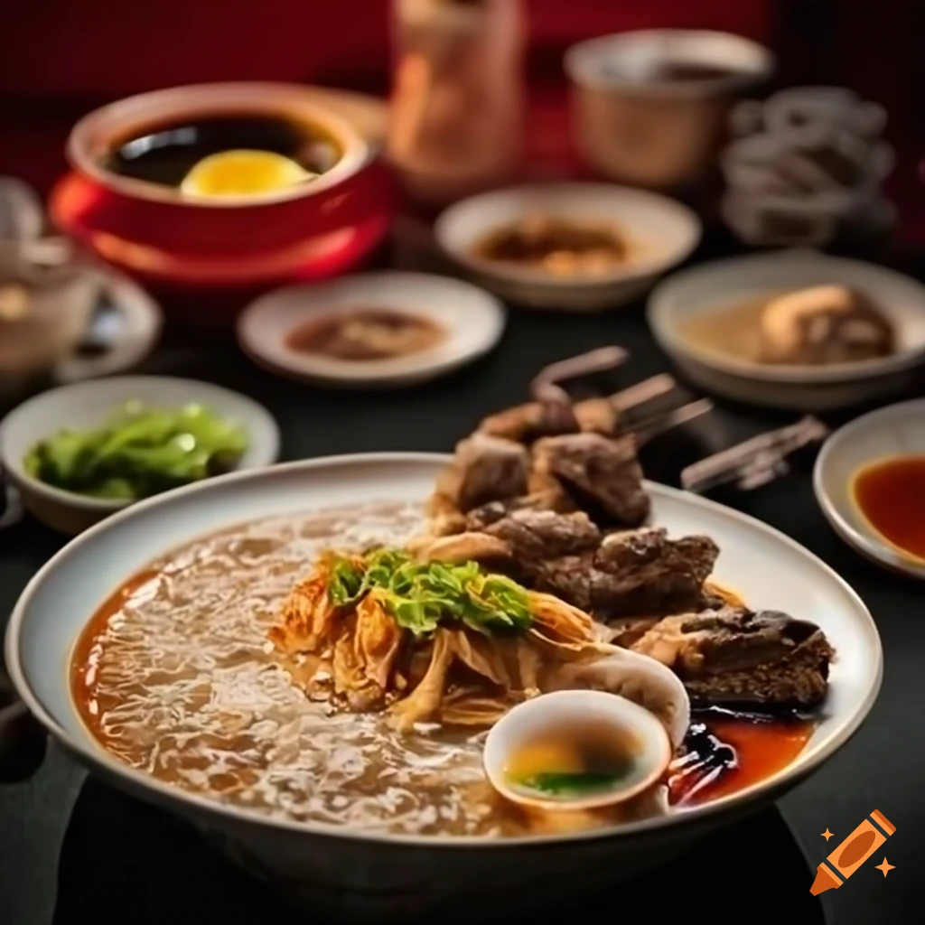 Delicious chinese food on Craiyon