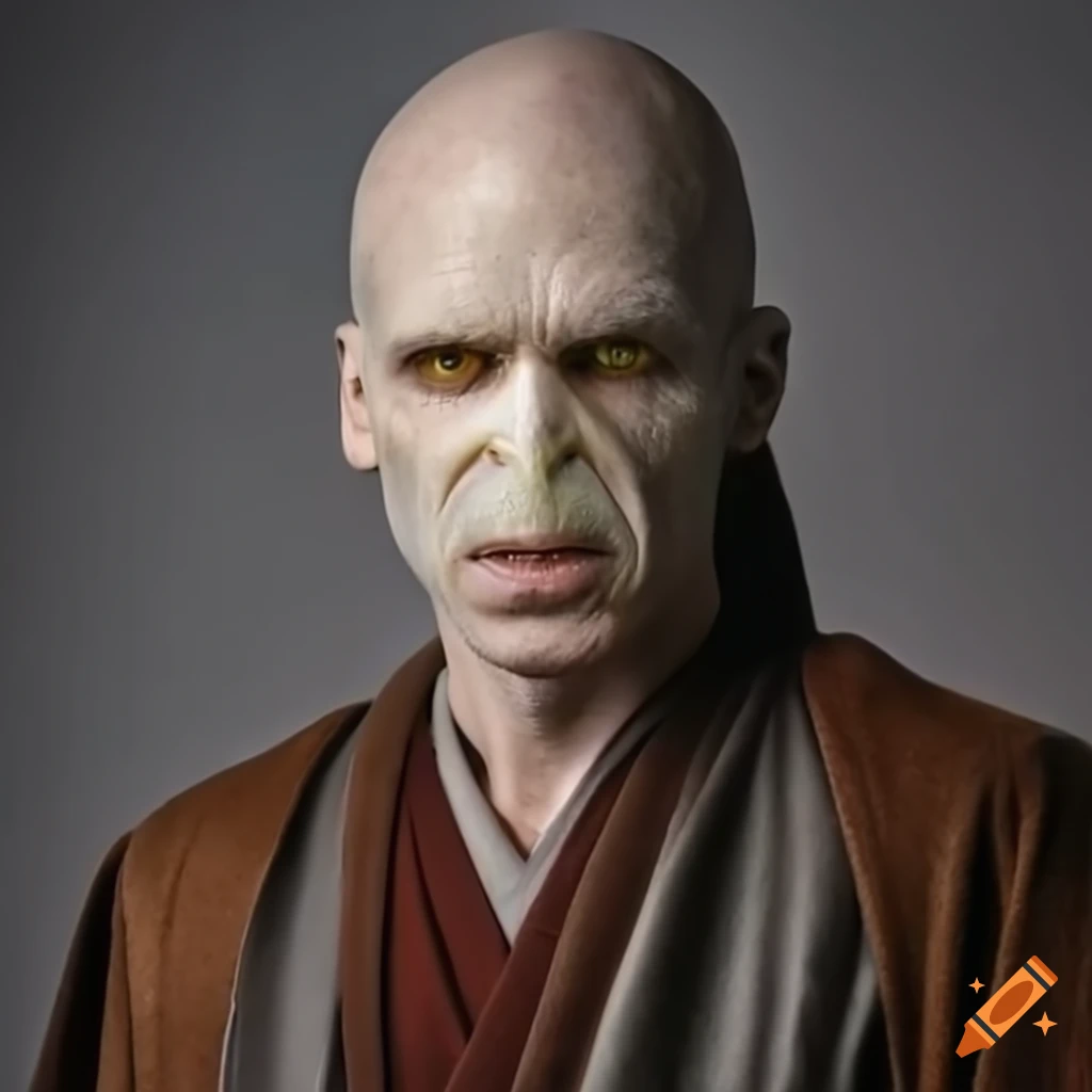 Photograph of a cross between Anakin Skywalker and Voldemort on Craiyon