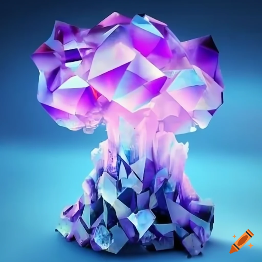 Crystal shard explosion on Craiyon