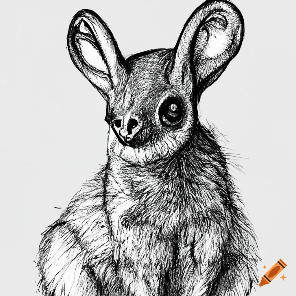 Sketch of a unique and mysterious animal