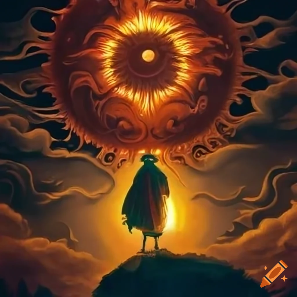 Illustration of the king-sun and the fool-moon