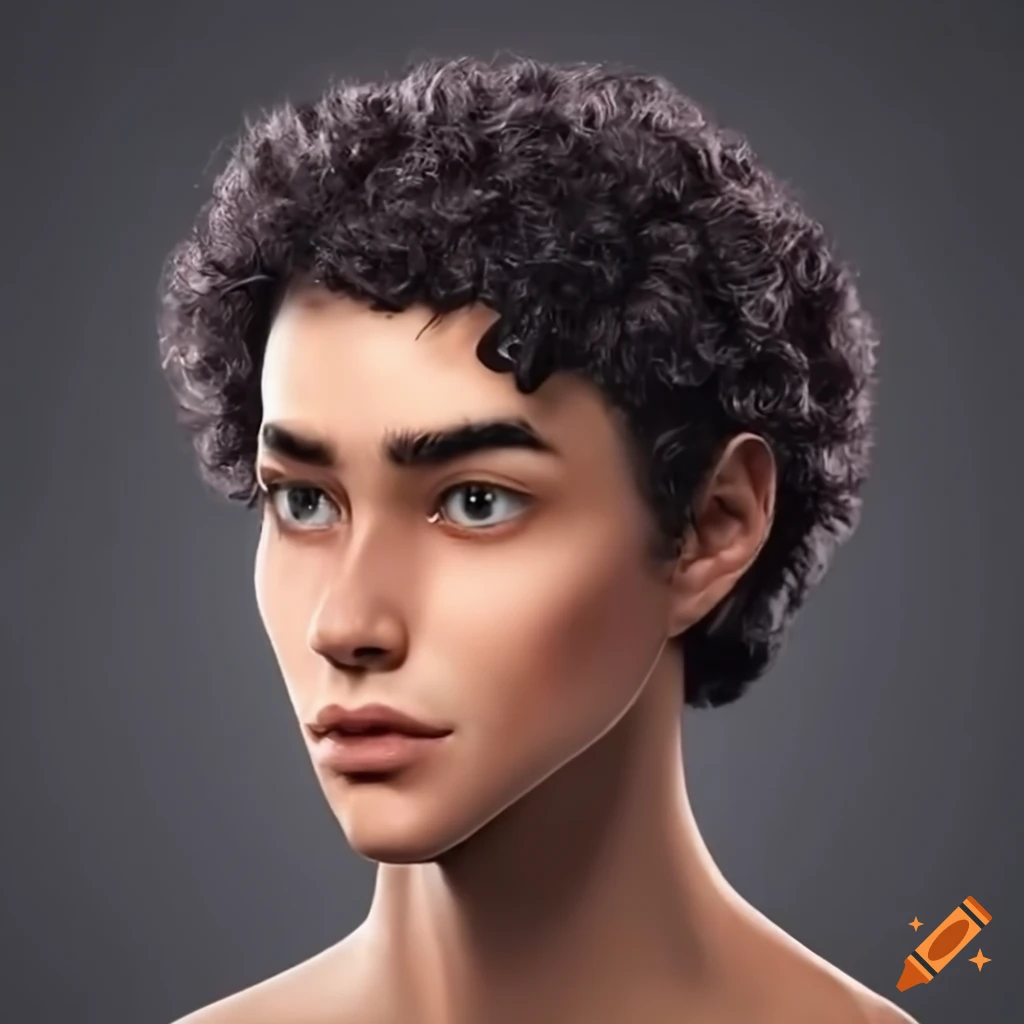 Portrait of a man with prominent features on Craiyon