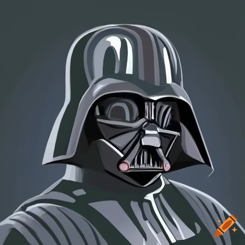 Darth vader kissing a flower on Craiyon