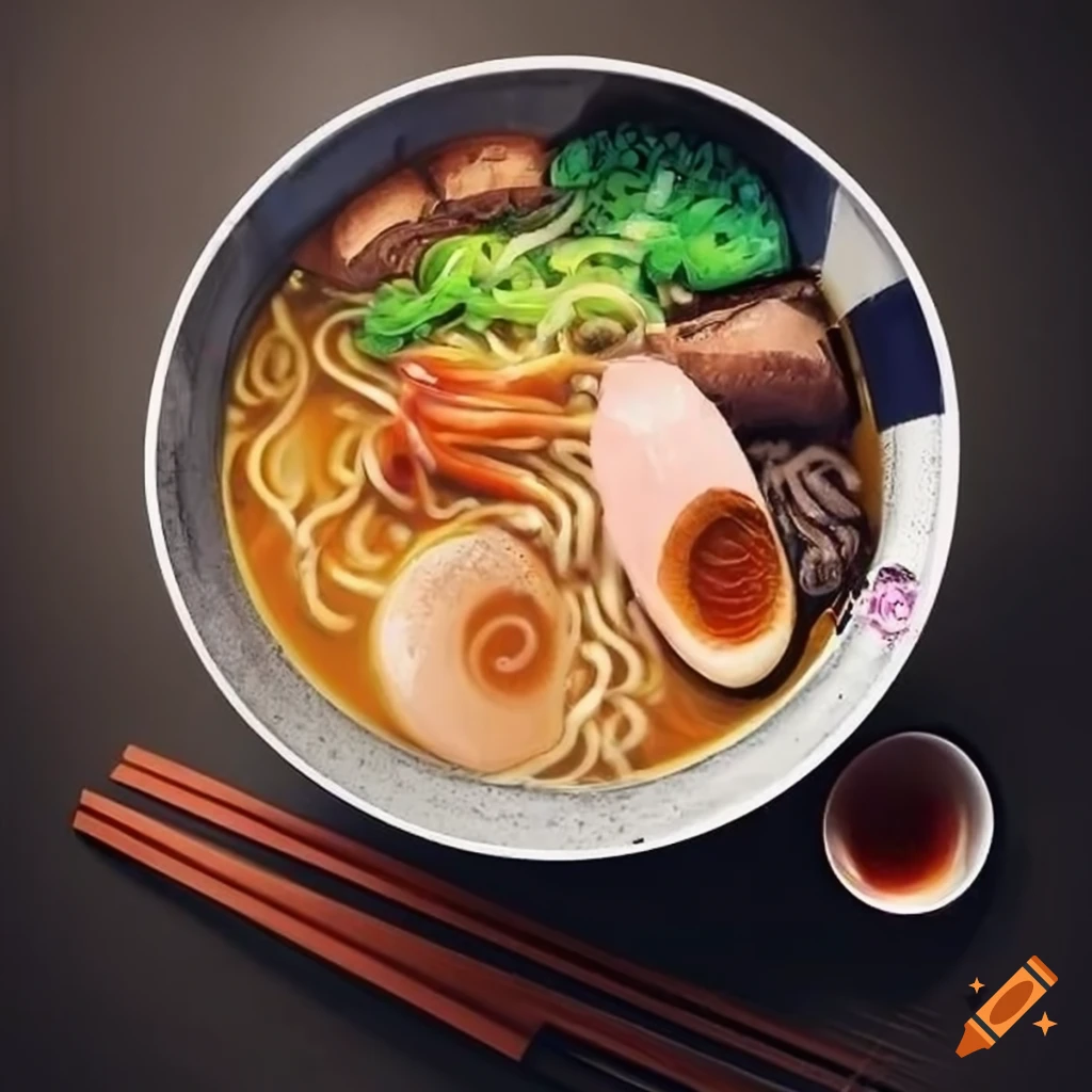 Poster announcing the opening of a ramen food store