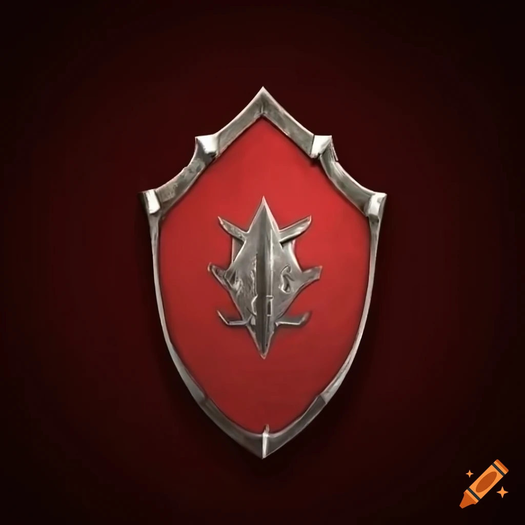 Red dragon shield artifact on Craiyon