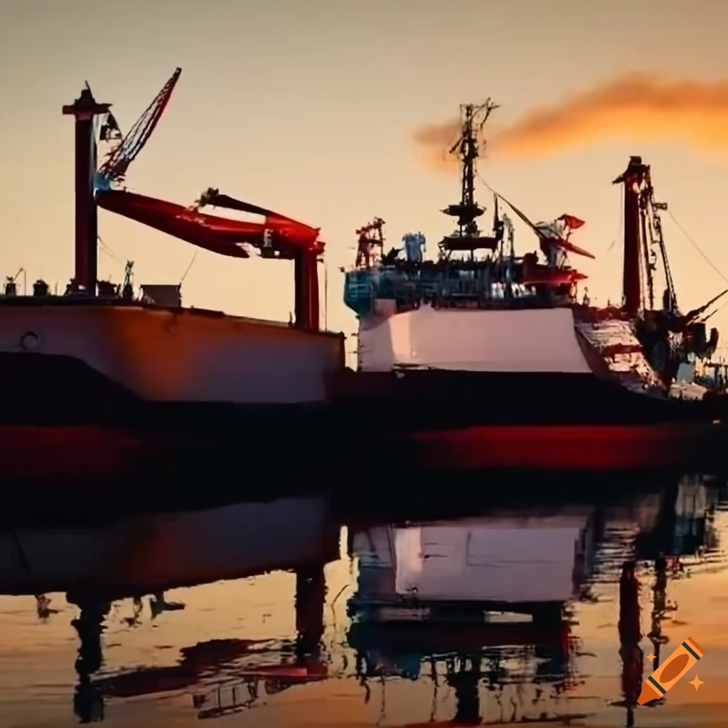 Les docks in the port of algiers on Craiyon