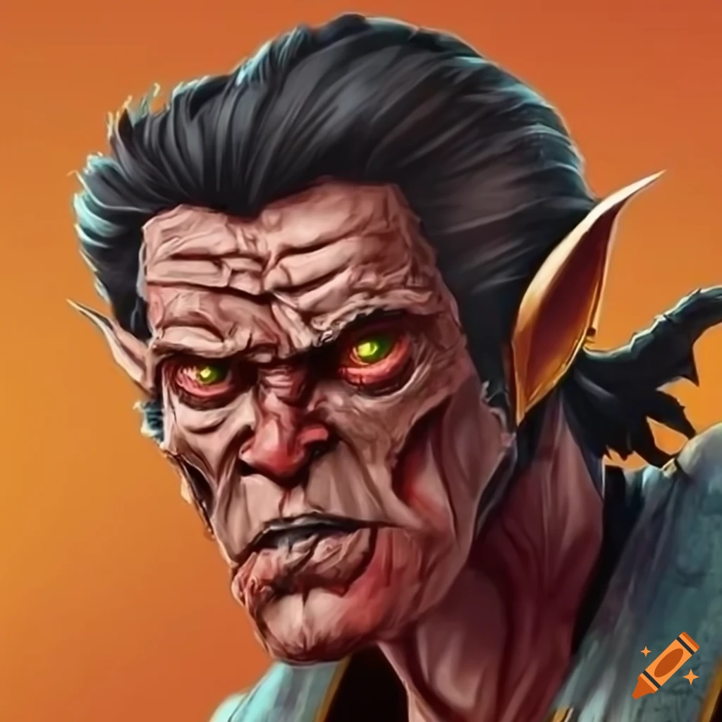 Close up of detailed realistic comic style ice zombie on Craiyon