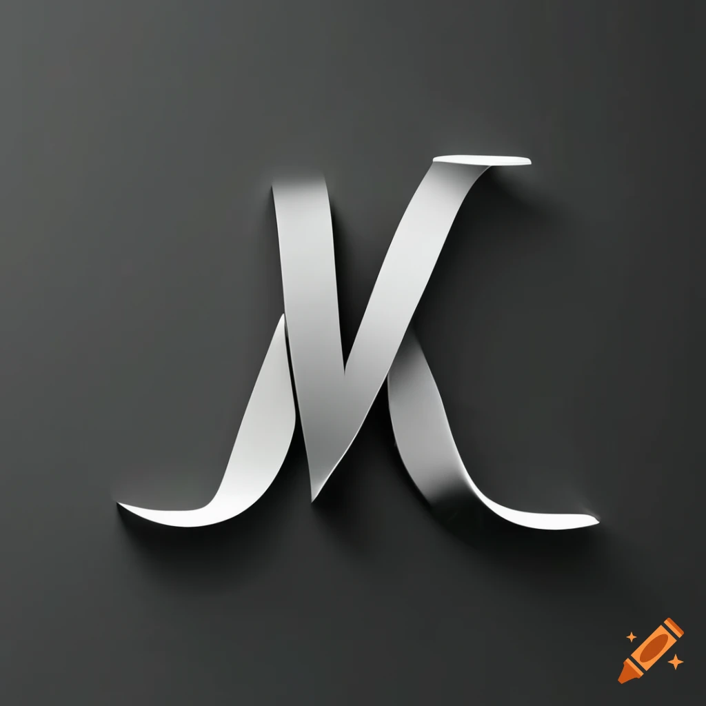 Black and white monogram logo design on Craiyon