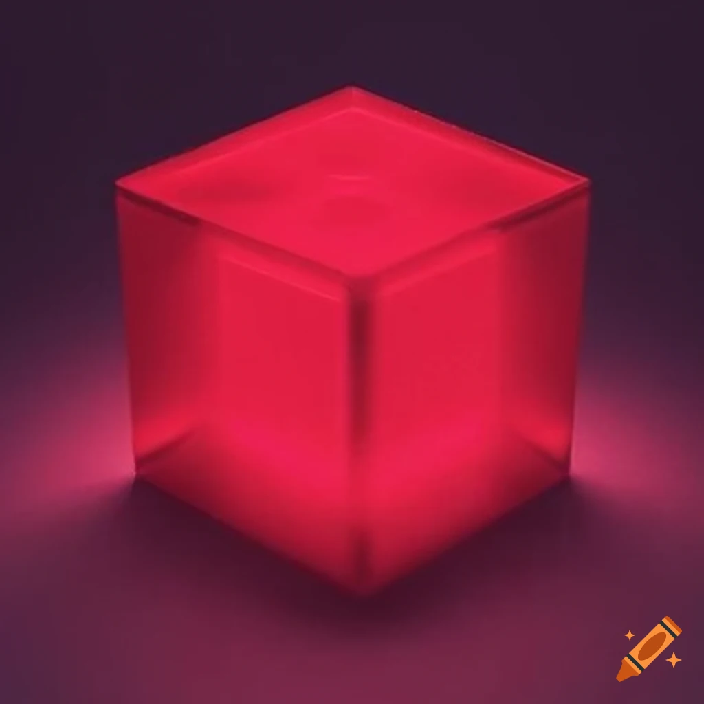 Ominous pyramid in space with glowing red against a black background on ...