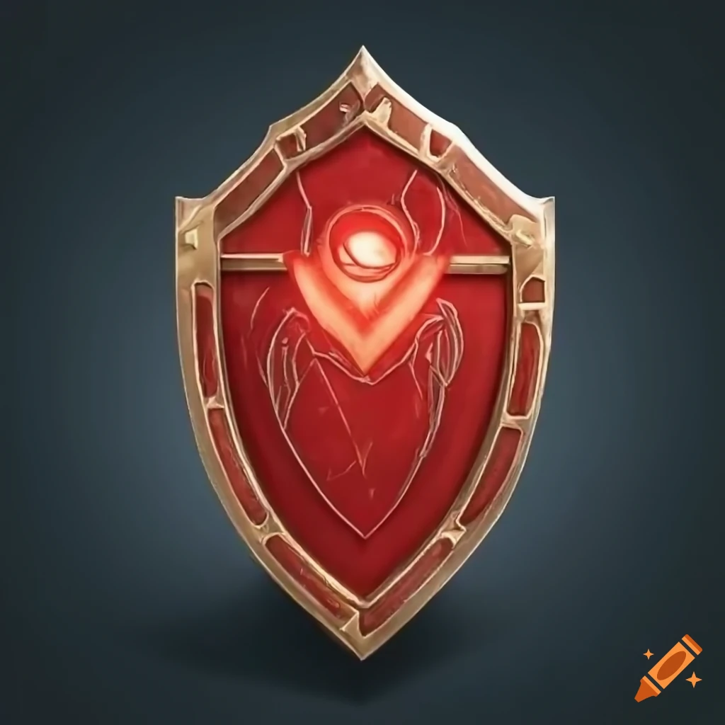 Mythic fantasy shadow shield on Craiyon