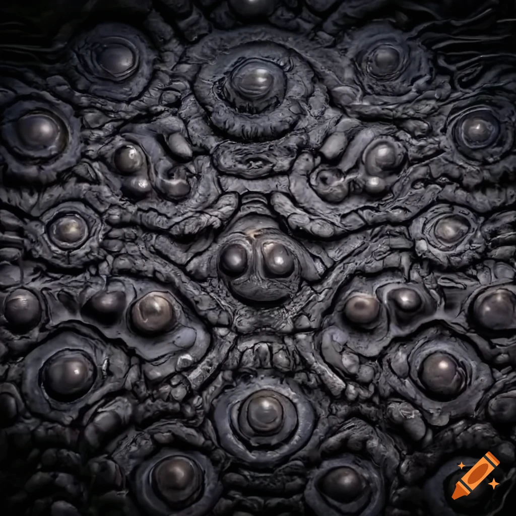 2d metroid game with h.r. giger-inspired alien tiles on Craiyon