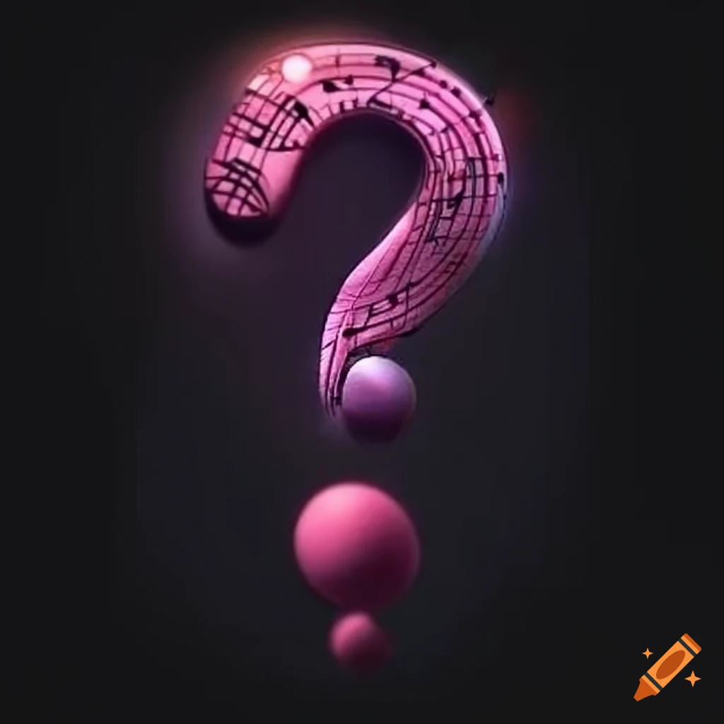 Musical note and question mark symbol on Craiyon