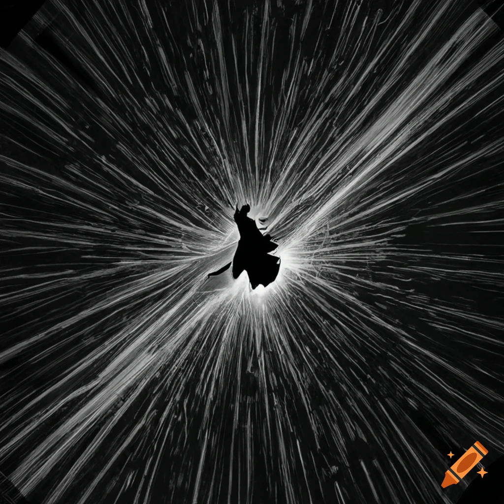 Graphic design with batman-inspired artwork