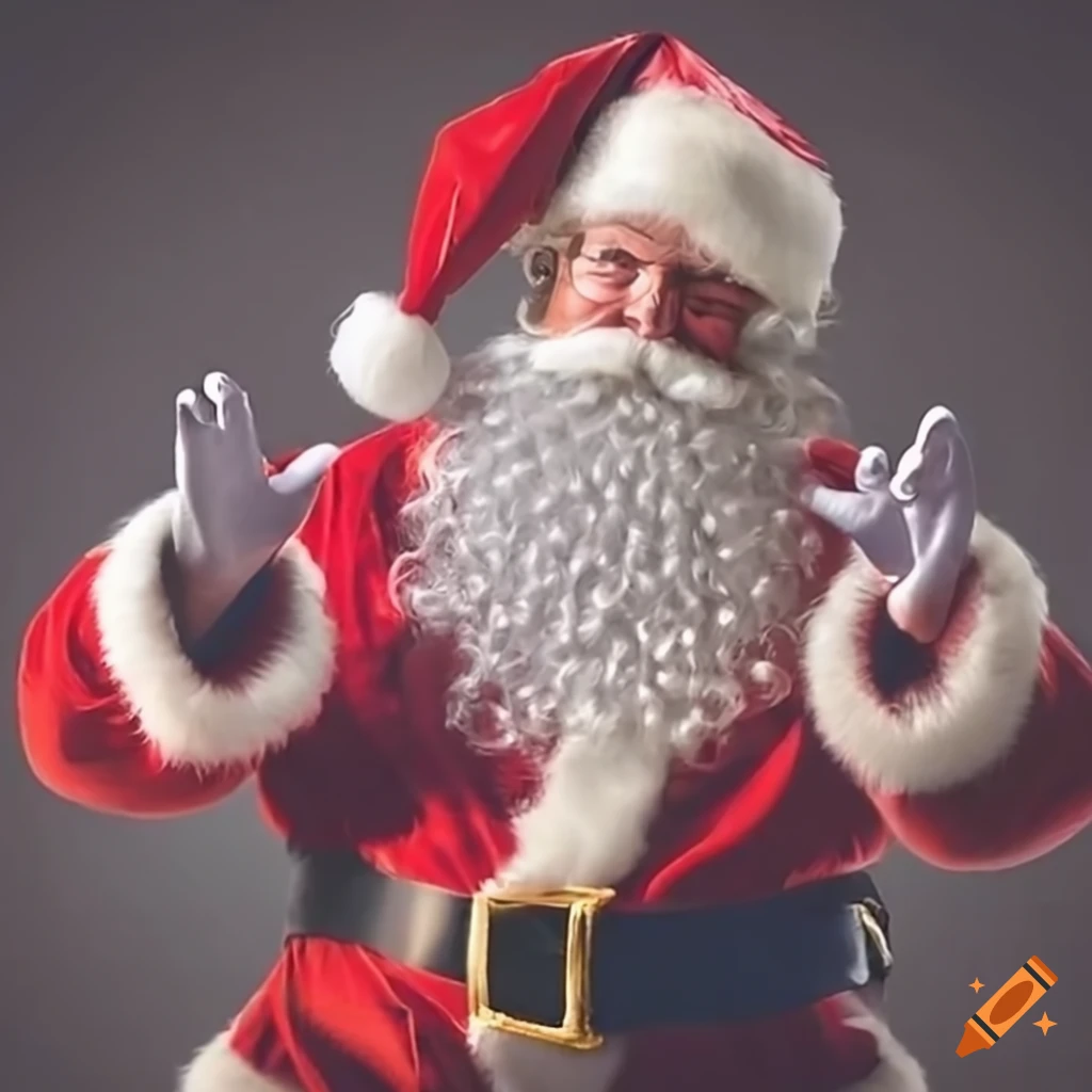 Festive santa claus costume on Craiyon