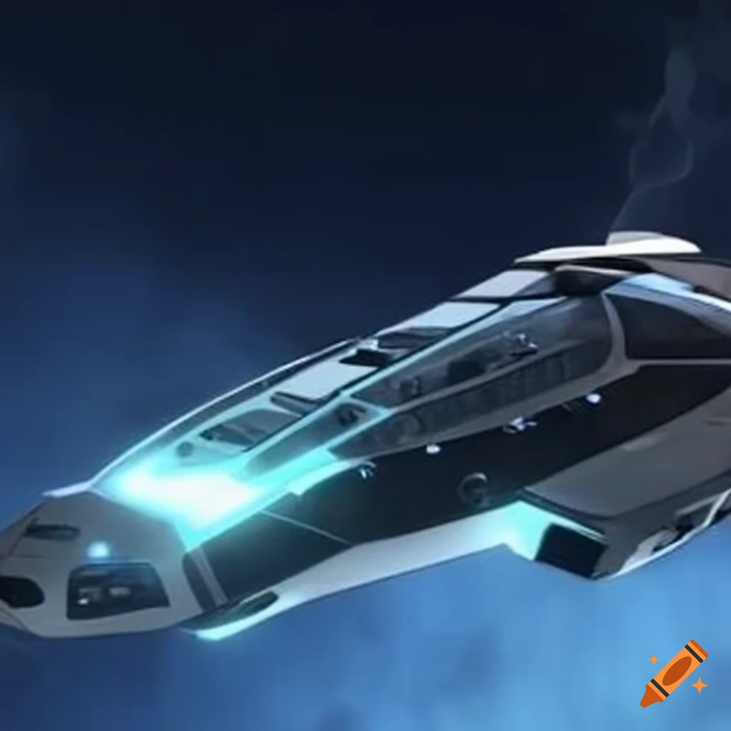 Futuristic emergency medical spaceship