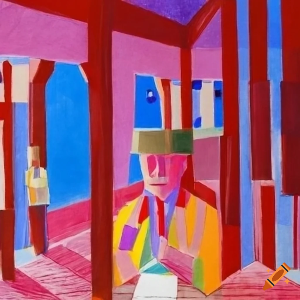 Special-shaped spatial structure with cubist elements on Craiyon