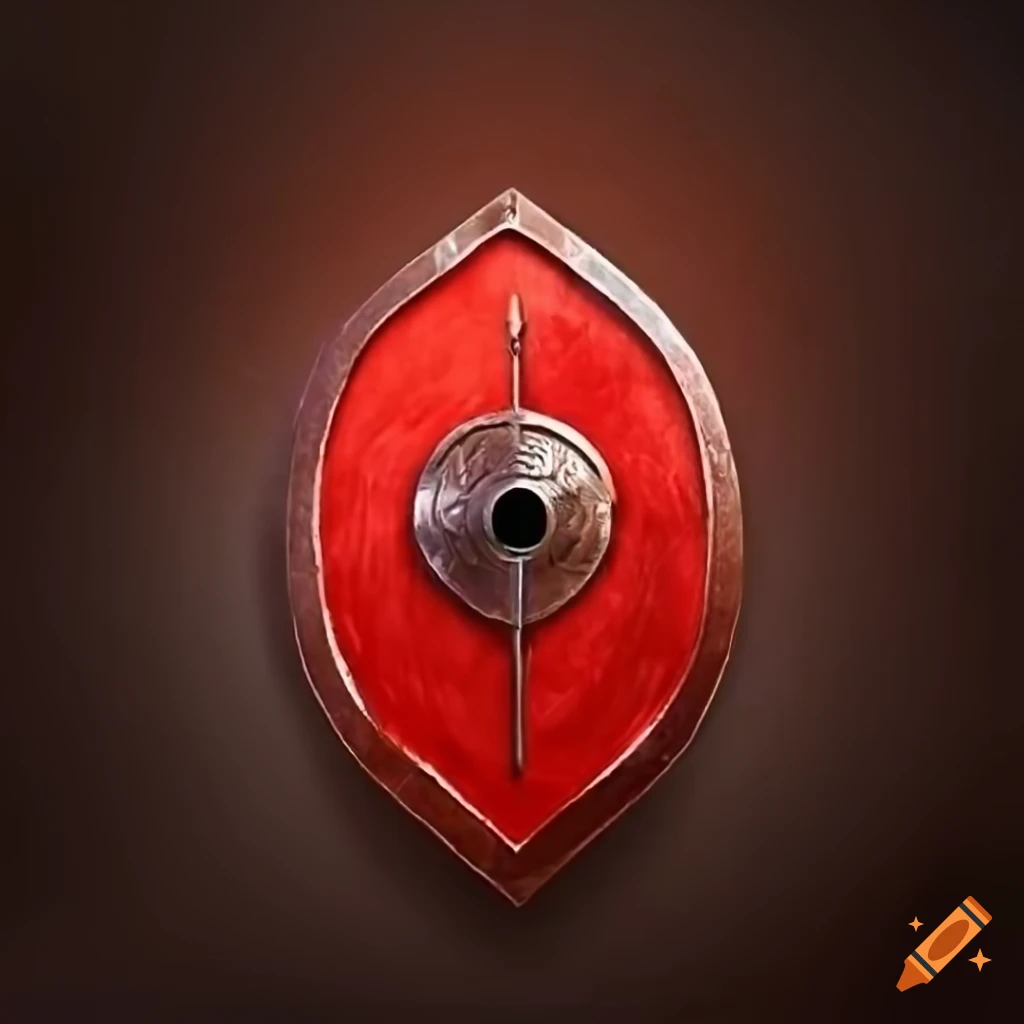 Image of a red dragon shield artifact