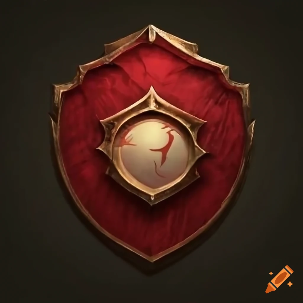 Red dragon shield artifact on Craiyon