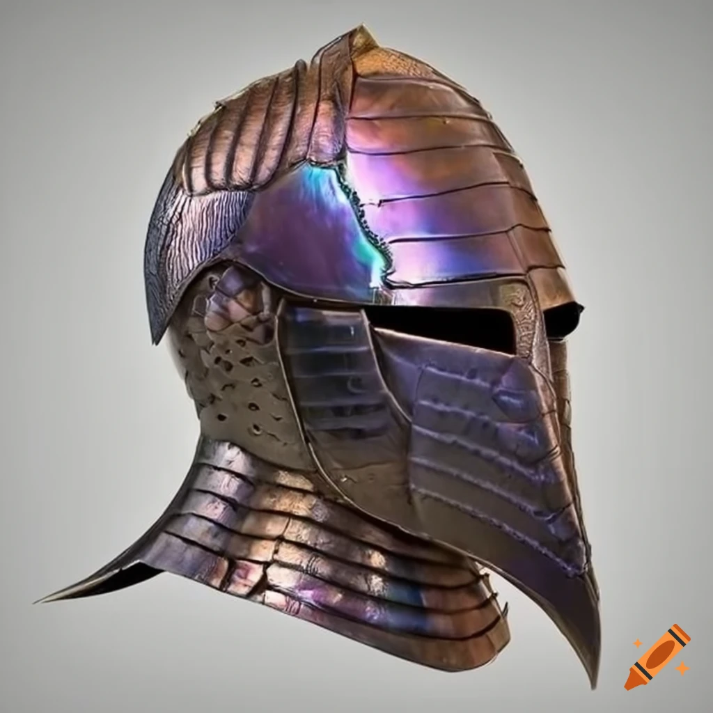 Armadillo with iridescent steel armor