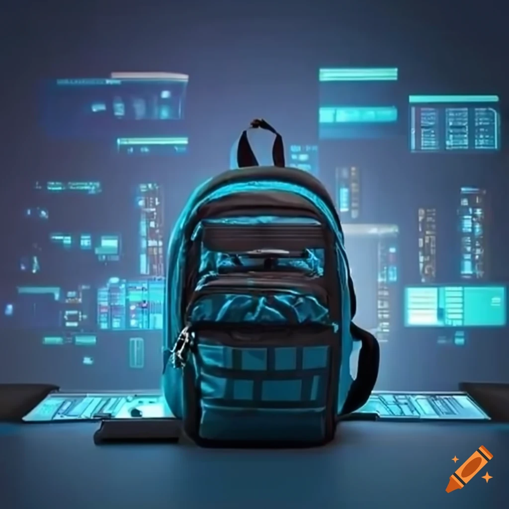 Cyber operations backpack on a table on Craiyon