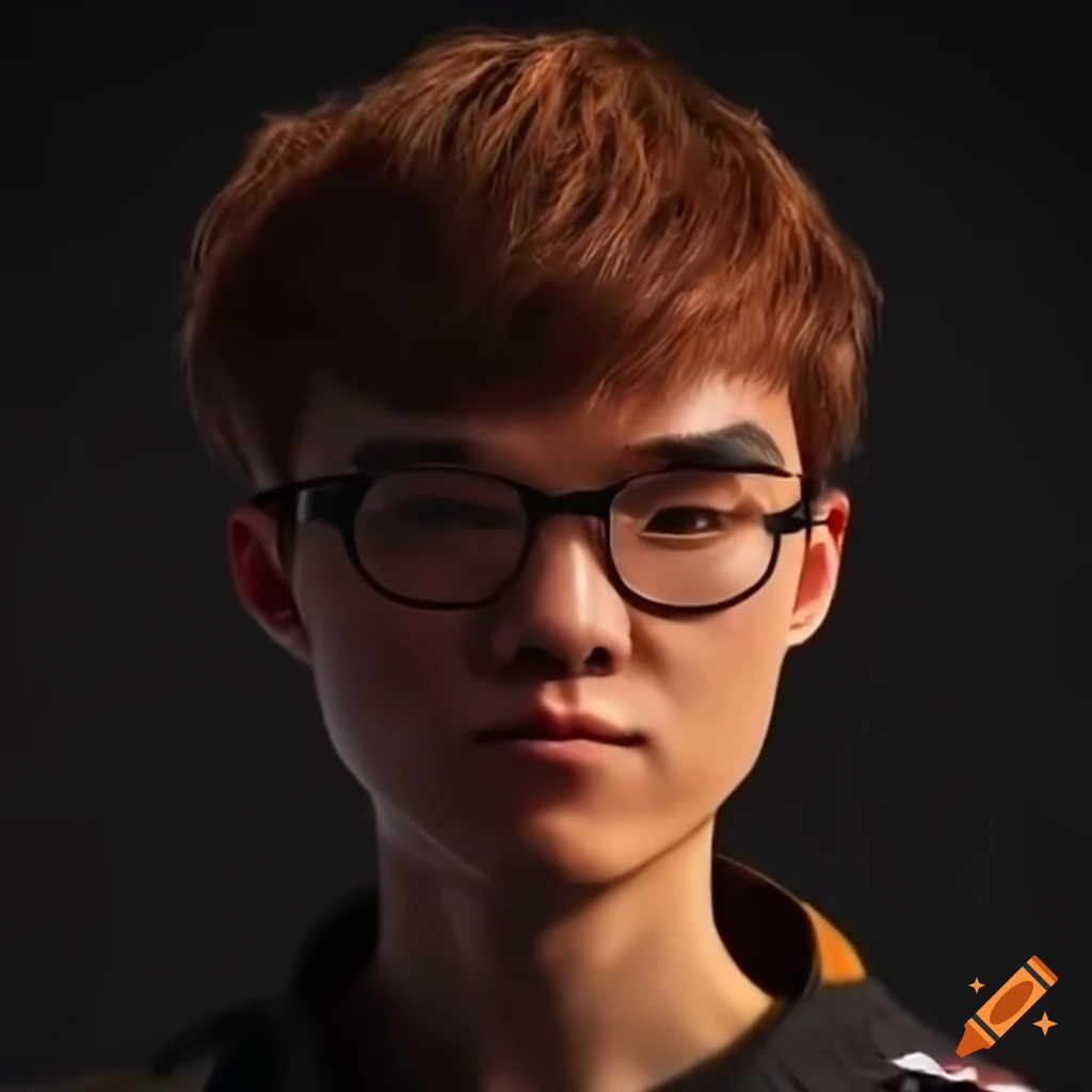 Faker with a mysterious look on Craiyon