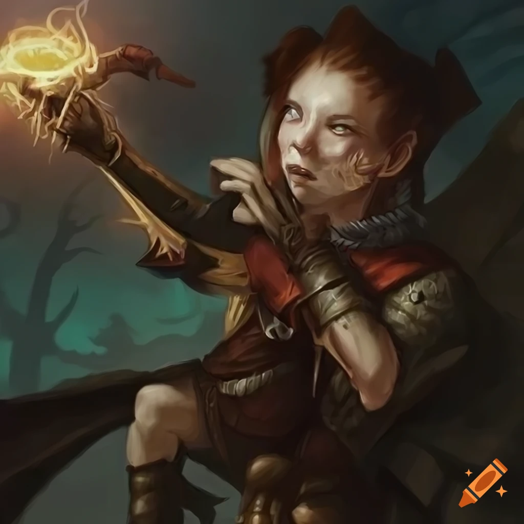 Art of a small adventurer in a fantasy world on Craiyon