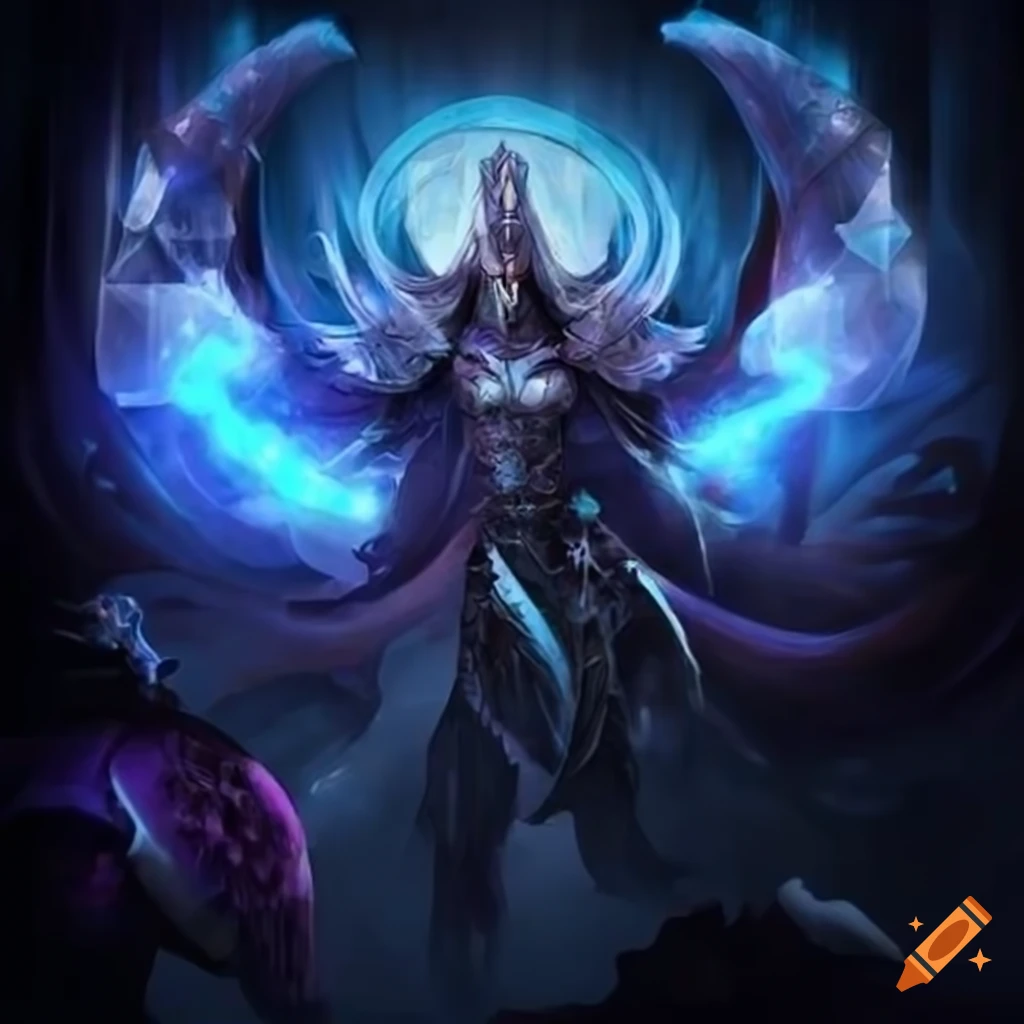 Magic sword floating in ancient temple as a female warrior mage reaches for it on Craiyon