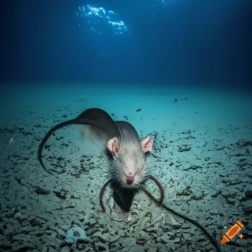 Image of a rat god in a stormy blue background on Craiyon