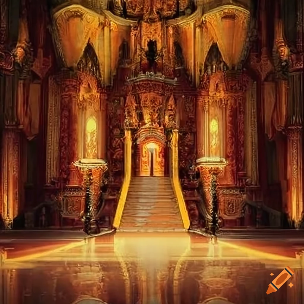 Gothic medieval castle's main hall on Craiyon