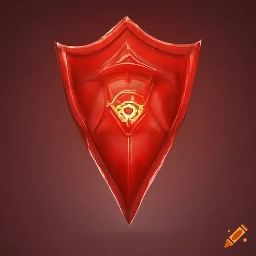 Red dragon artifact shield on Craiyon