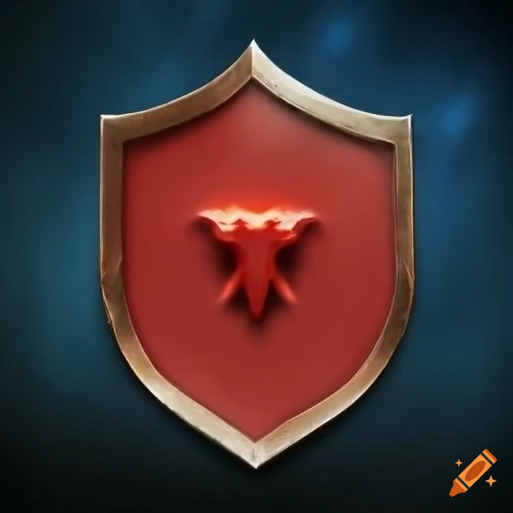 Red dragon shield artifact on Craiyon