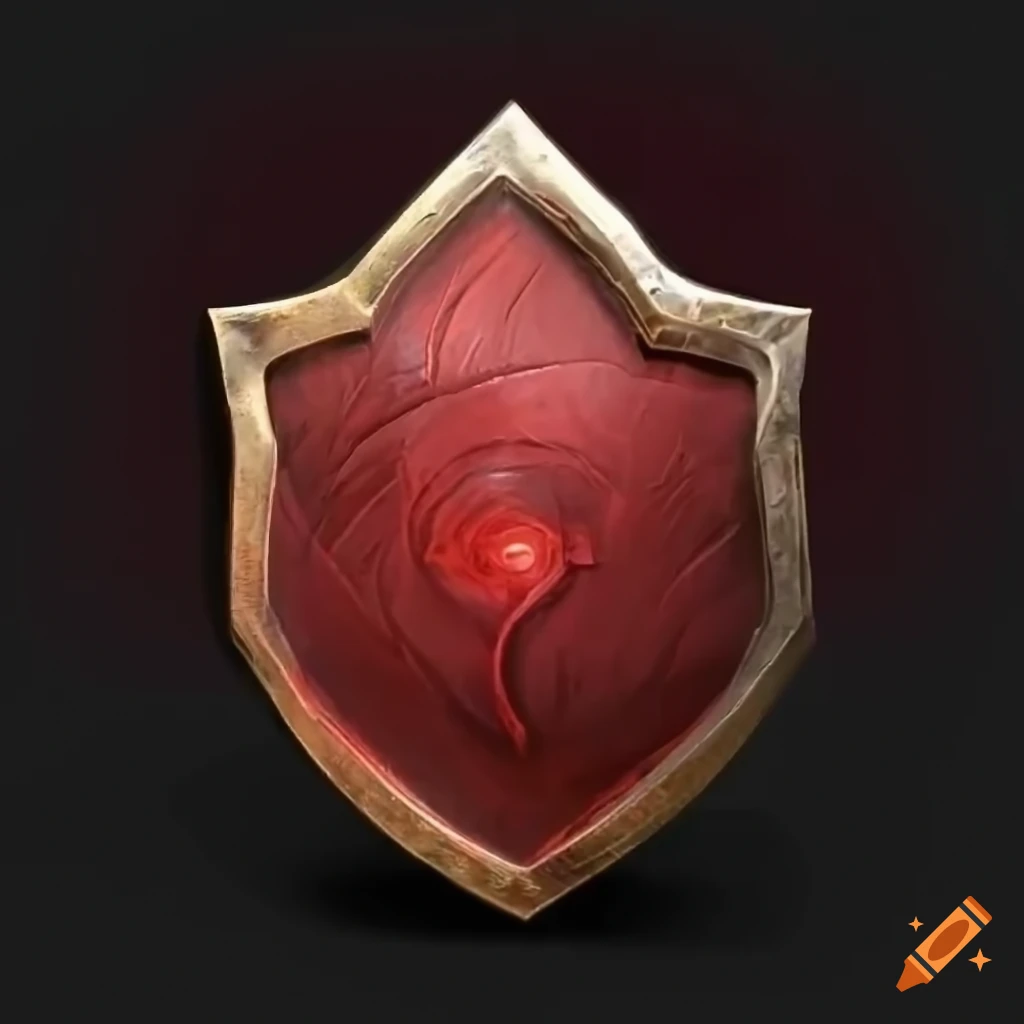 Red dragon shield artifact on Craiyon