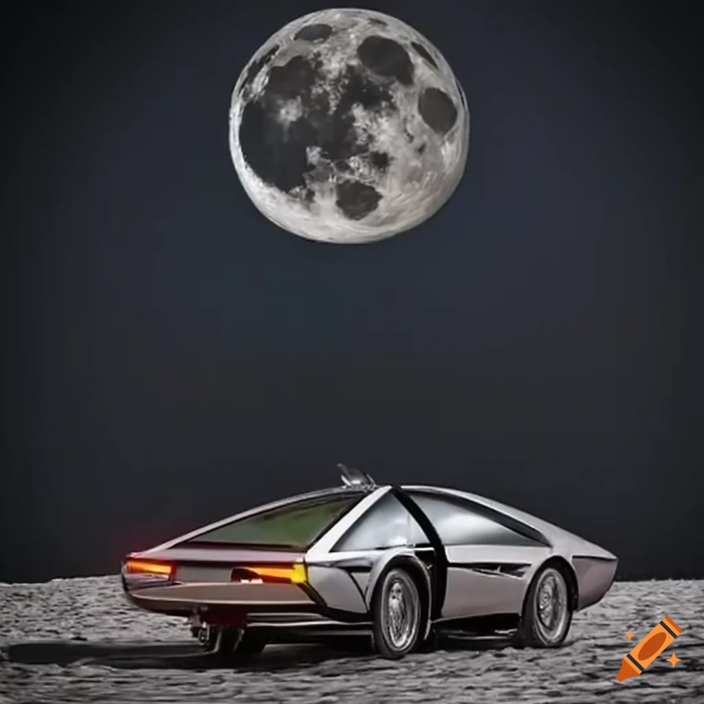 Back to the future car on the moon