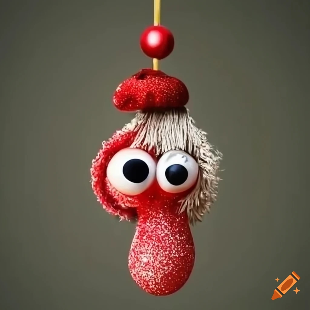 Funny christmas tree with googly eyes and red nose on Craiyon