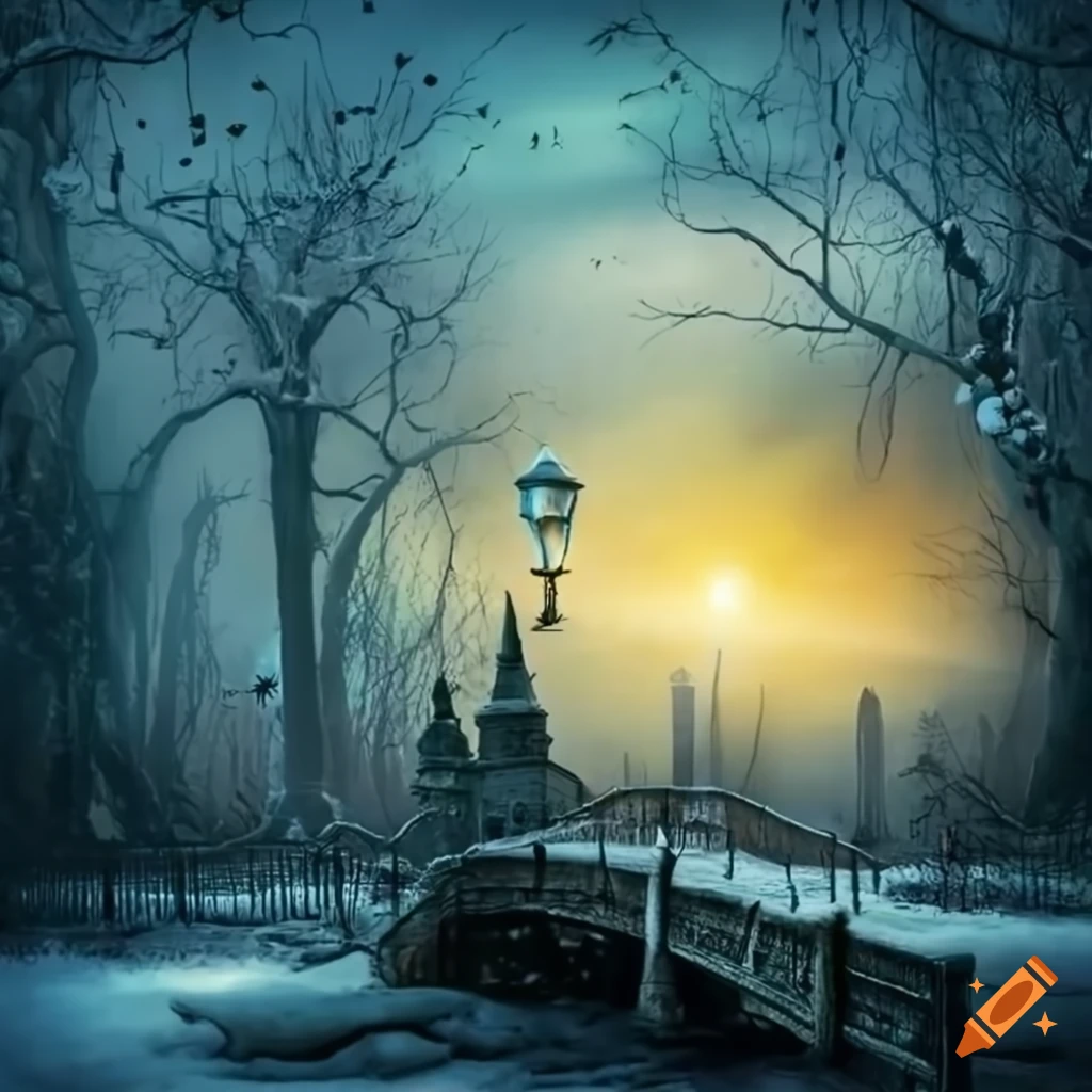 Surrealist park with strange creatures and fantastical elements on Craiyon