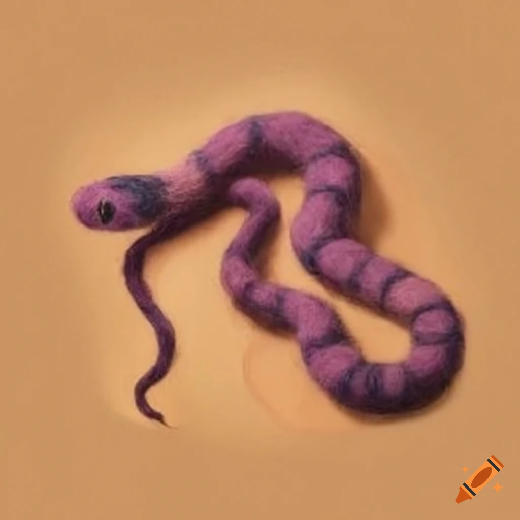 Felted wool snakes in their natural habitat on Craiyon