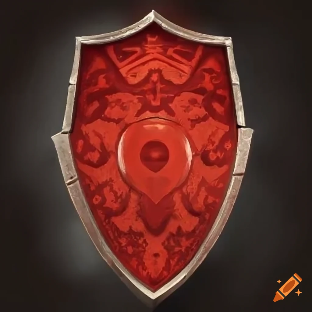 Image of a red dragon with a magical shield on Craiyon