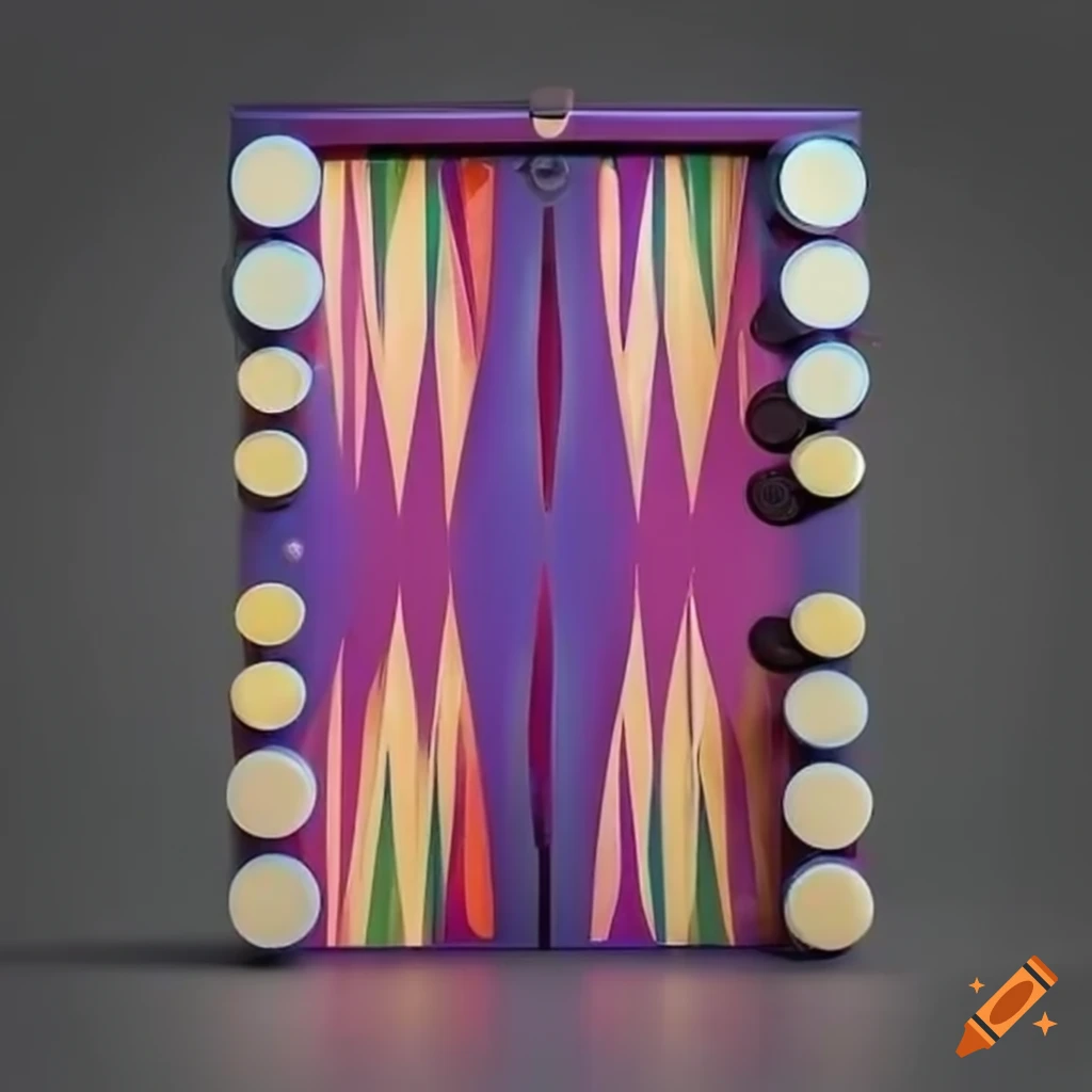 Colorful backgammon board design