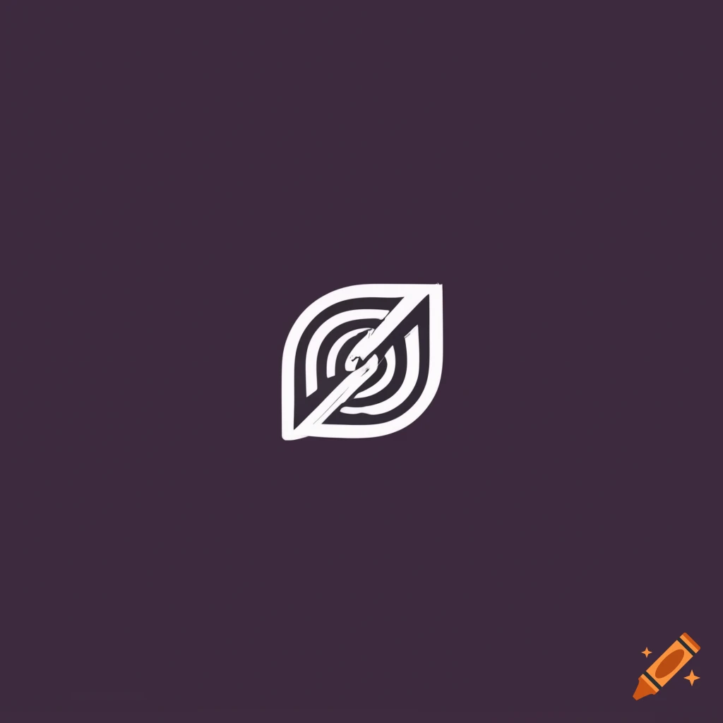 Monochrome minimalistic logo with hidden details