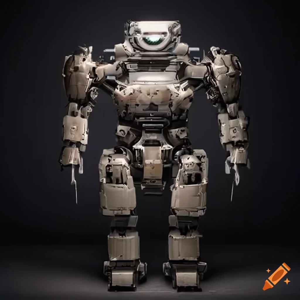 Image of a magical human mech suit on Craiyon