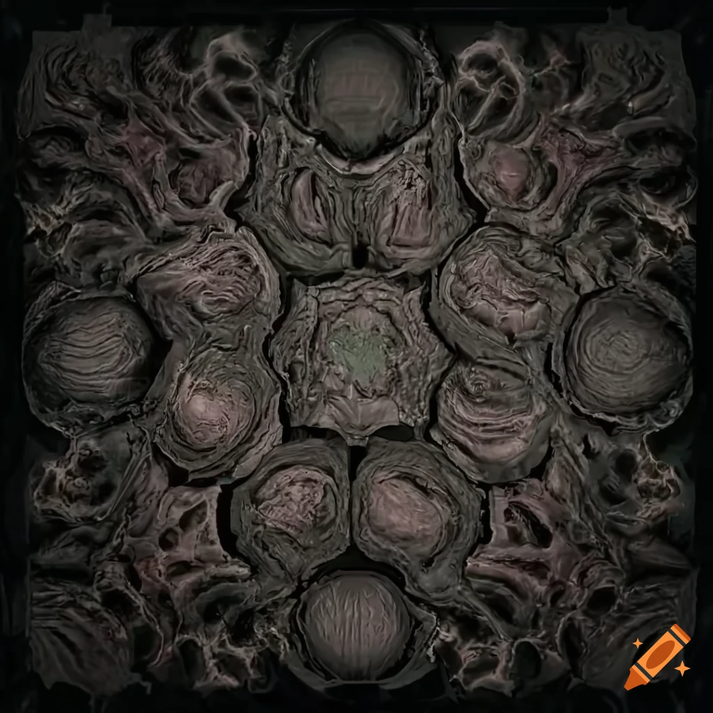 Artistic depiction of a wet, fleshy alien in a 2D metroid game on Craiyon