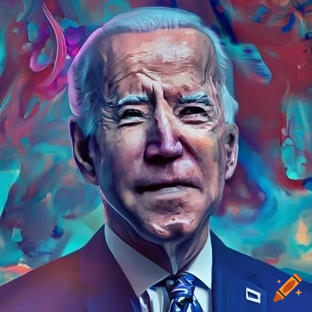 Abstract surreal portrait of joe biden on Craiyon